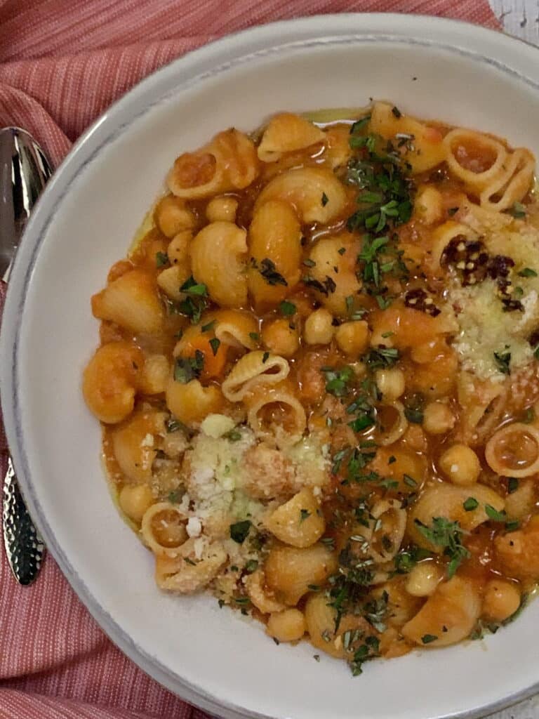 Pasta with Chickpeas (an Italian American Recipe)