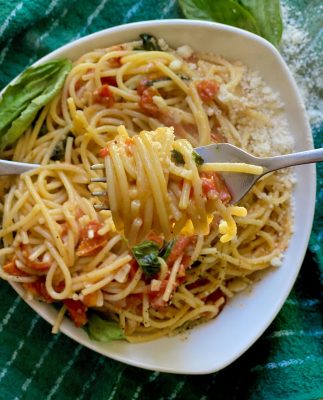 Pasta with Quick Grape Tomato Sauce - Mangia with Michele