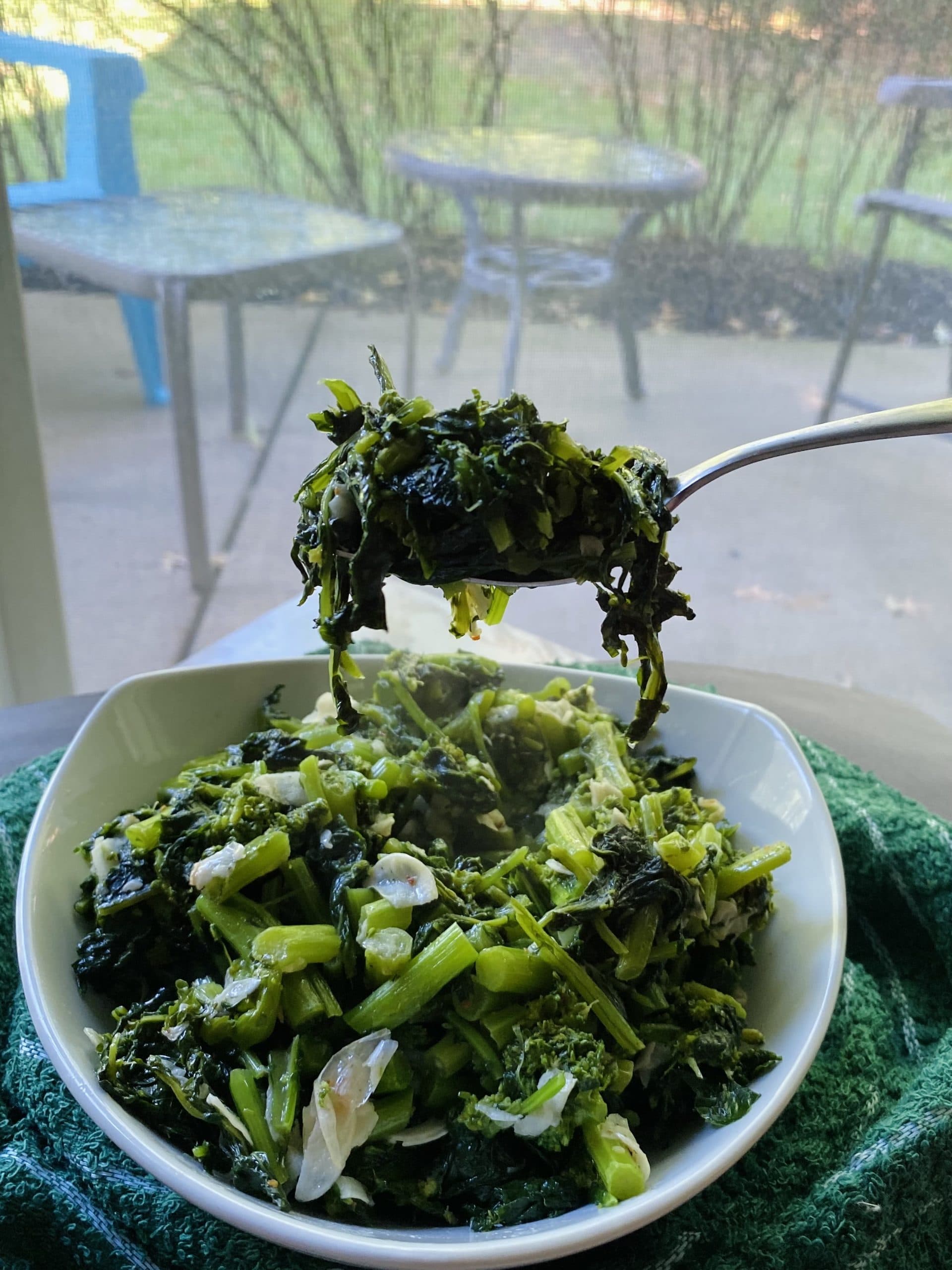 Sautéed Rapini (Broccoli Rabe with Garlic and Oil) - Mangia with Michele