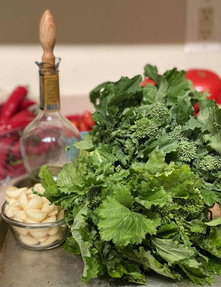 Sautéed Rapini (Broccoli Rabe with Garlic and Oil) - Mangia with Michele