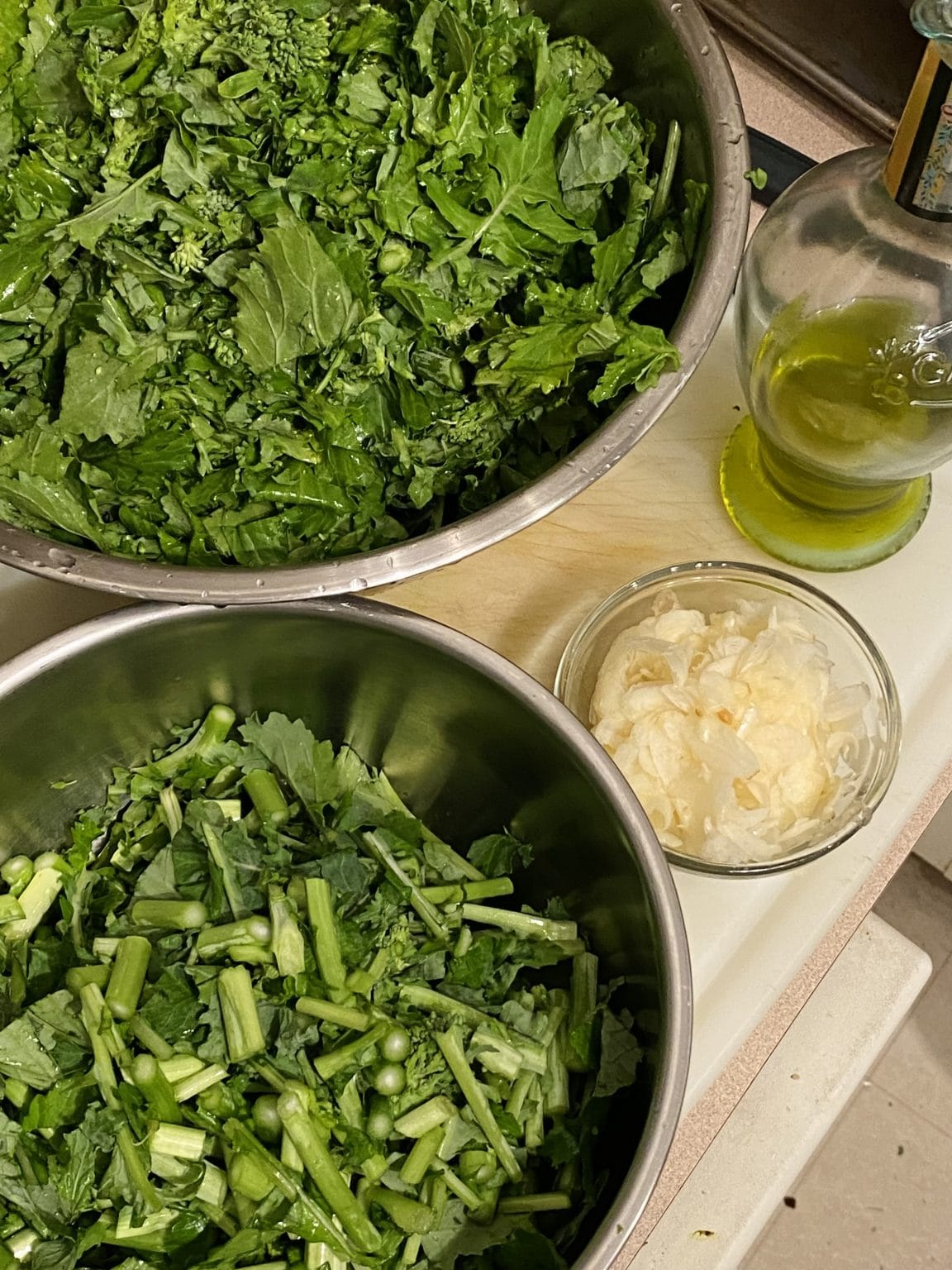 Sautéed Rapini (Broccoli Rabe with Garlic and Oil) - Mangia with Michele