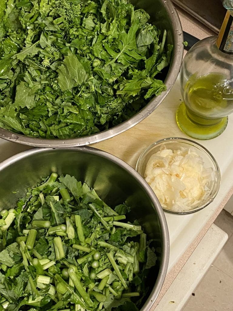 Sautéed Rapini (Broccoli Rabe with Garlic and Oil) - Mangia with Michele
