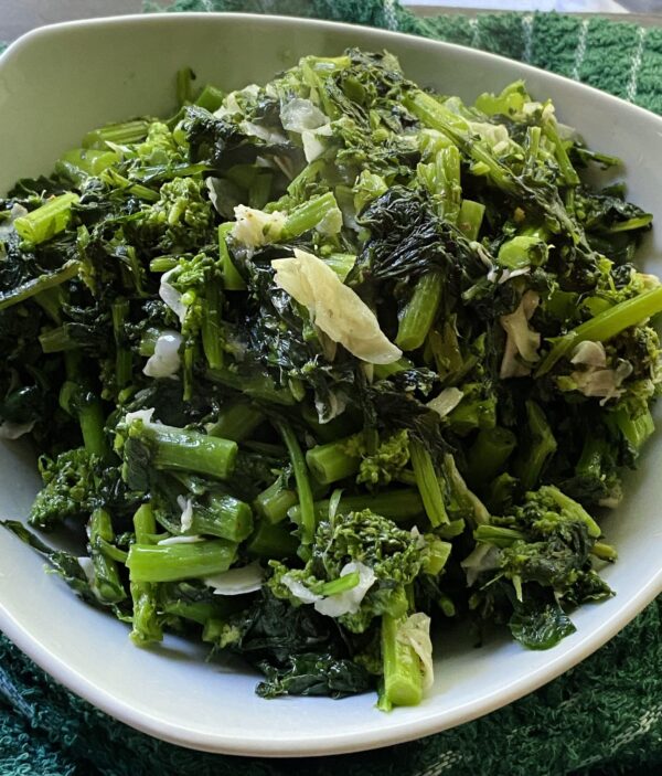 Sautéed Rapini (Broccoli Rabe with Garlic and Oil) - Mangia with Michele