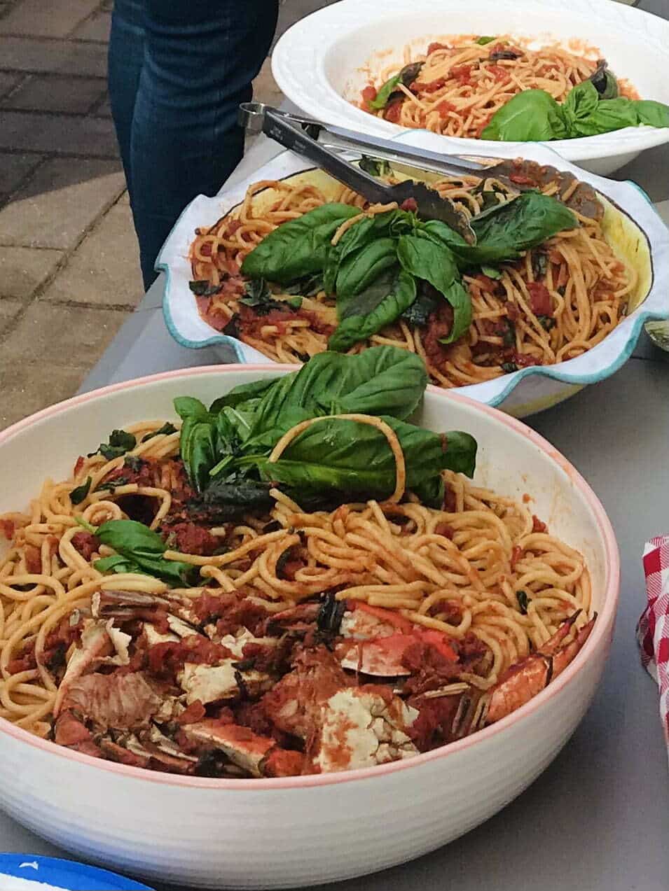 Spaghetti and Crabs , an Italian-American recipe