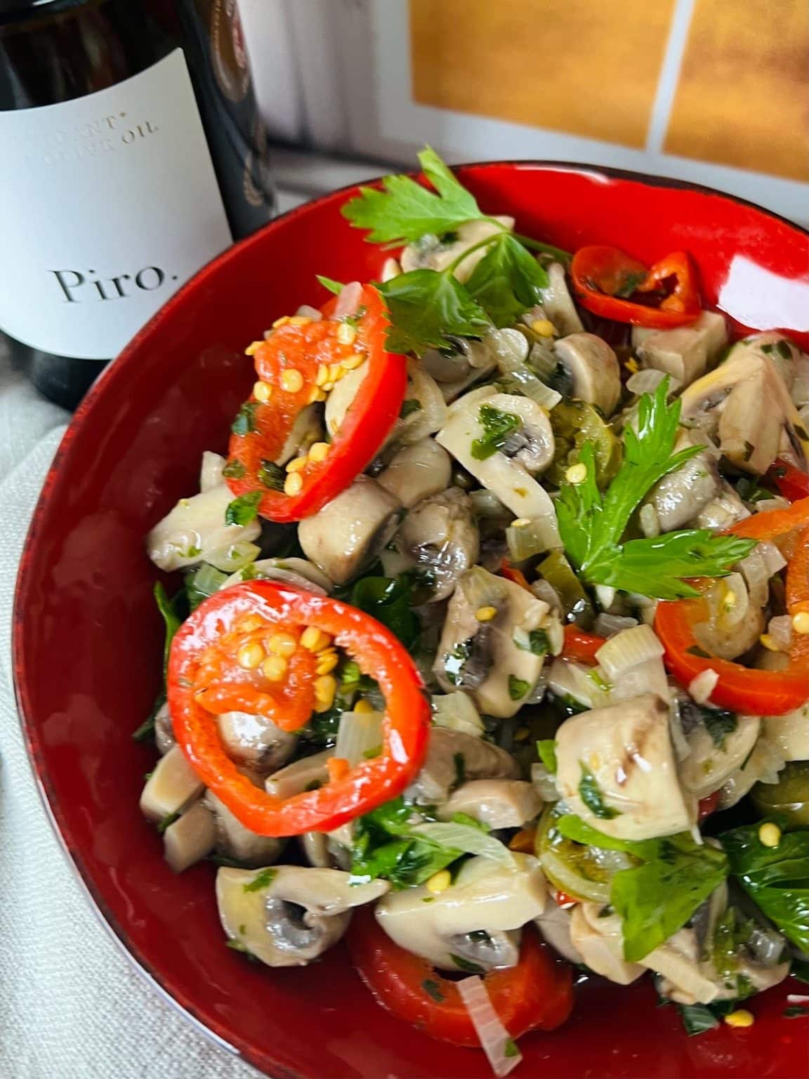 Pickled Mushrooms, Italian-Style ~ Marinated Deli Mushrooms