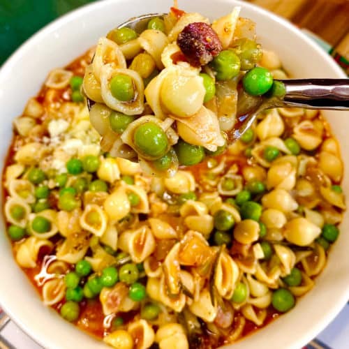 Easy Pasta e Piselli (Italian Pasta with Peas) - Mangia with Michele