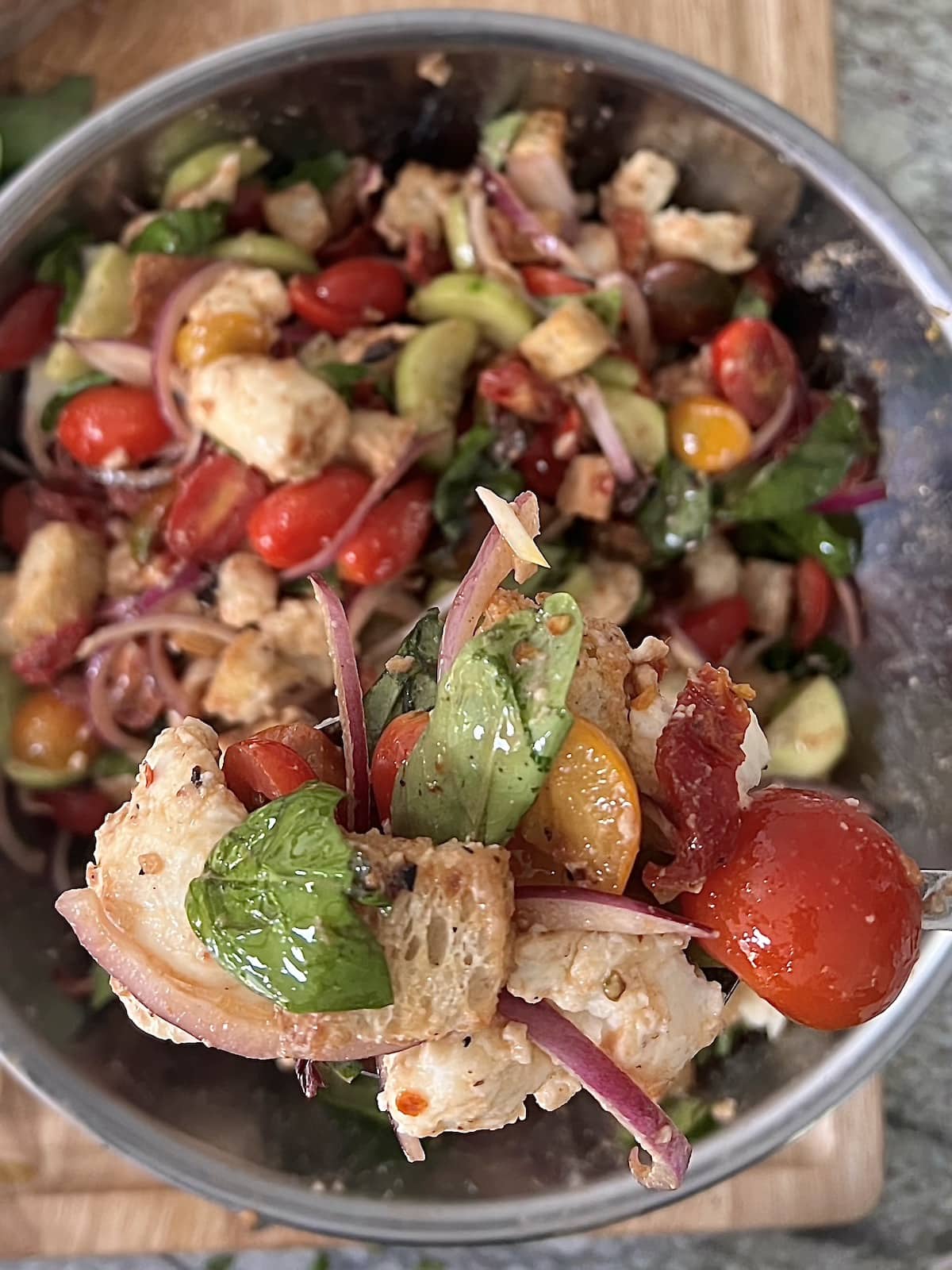 Panzanella Toscana Caprese - Mangia with Michele