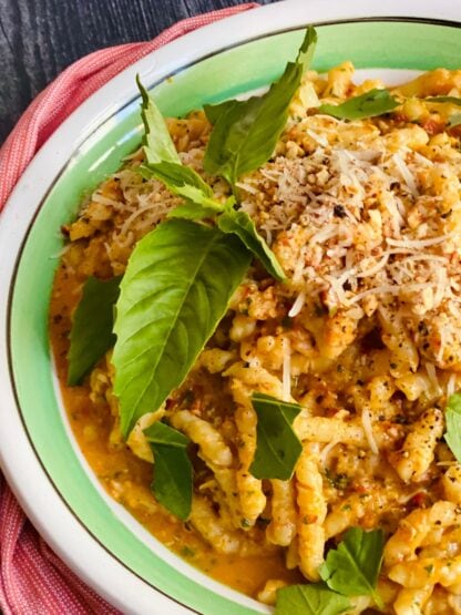 Pesto alla Siciliana with Busiate Pasta - Mangia with Michele