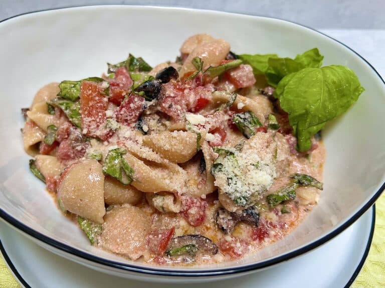 Pasta alla Checca ~ No Cook Tomato Sauce with Ricotta - Mangia with Michele