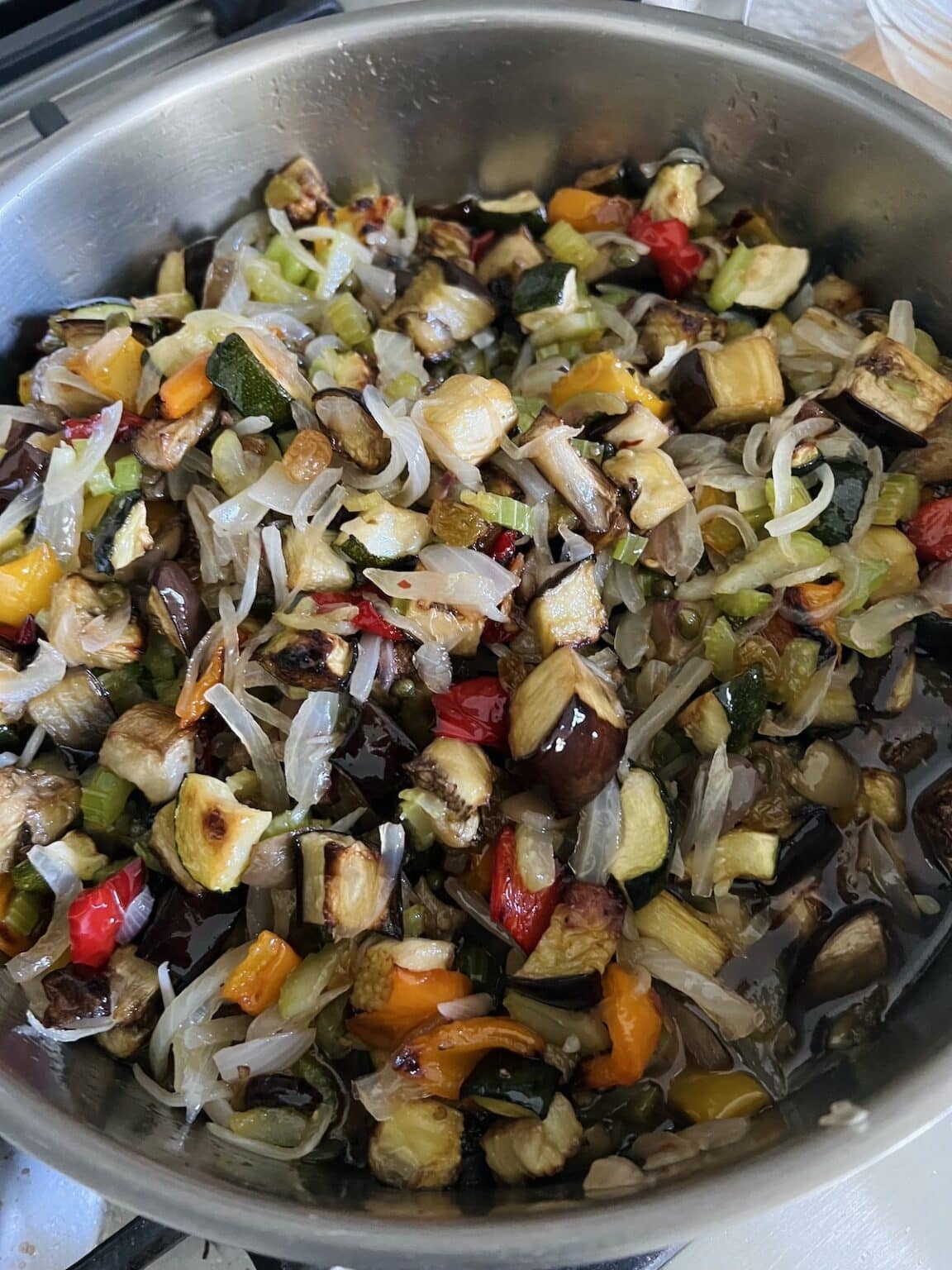 Vegetable Caponata without Tomatoes (Roasted) - Mangia with Michele
