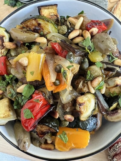 Vegetable Caponata without Tomatoes (Roasted) - Mangia with Michele