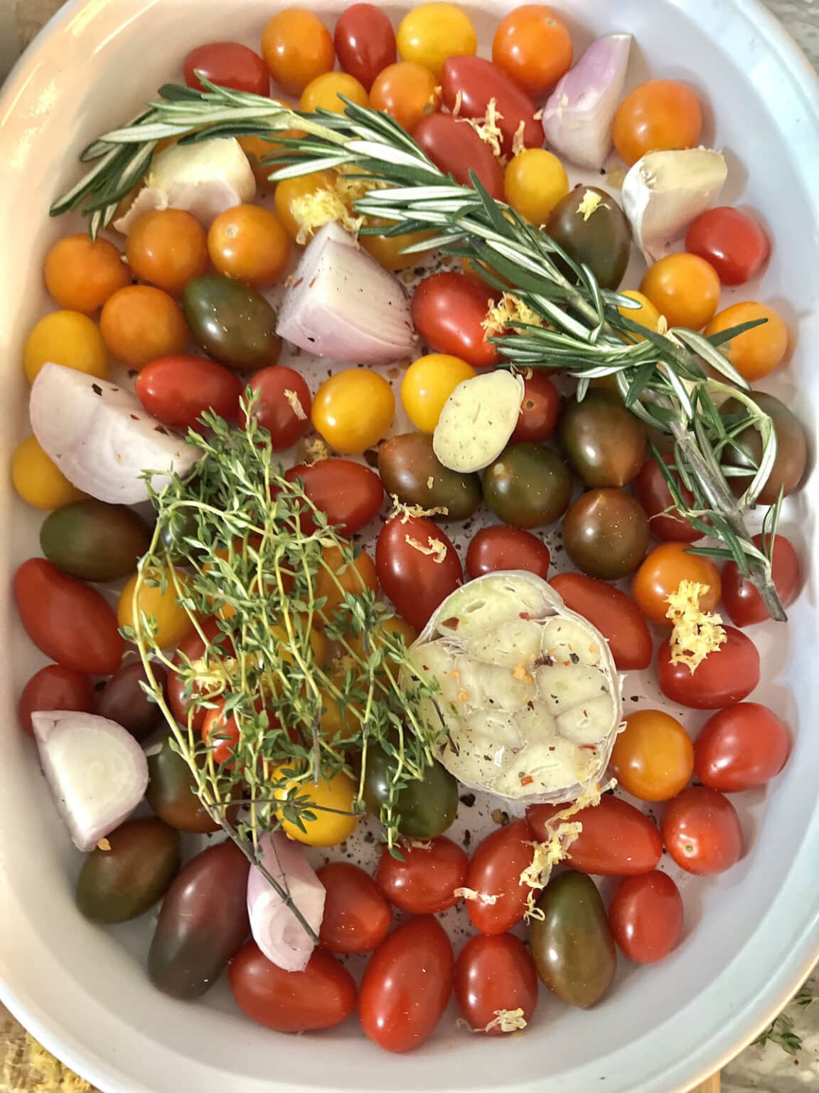 Confit Cherry Tomatoes and Garlic - Mangia with Michele