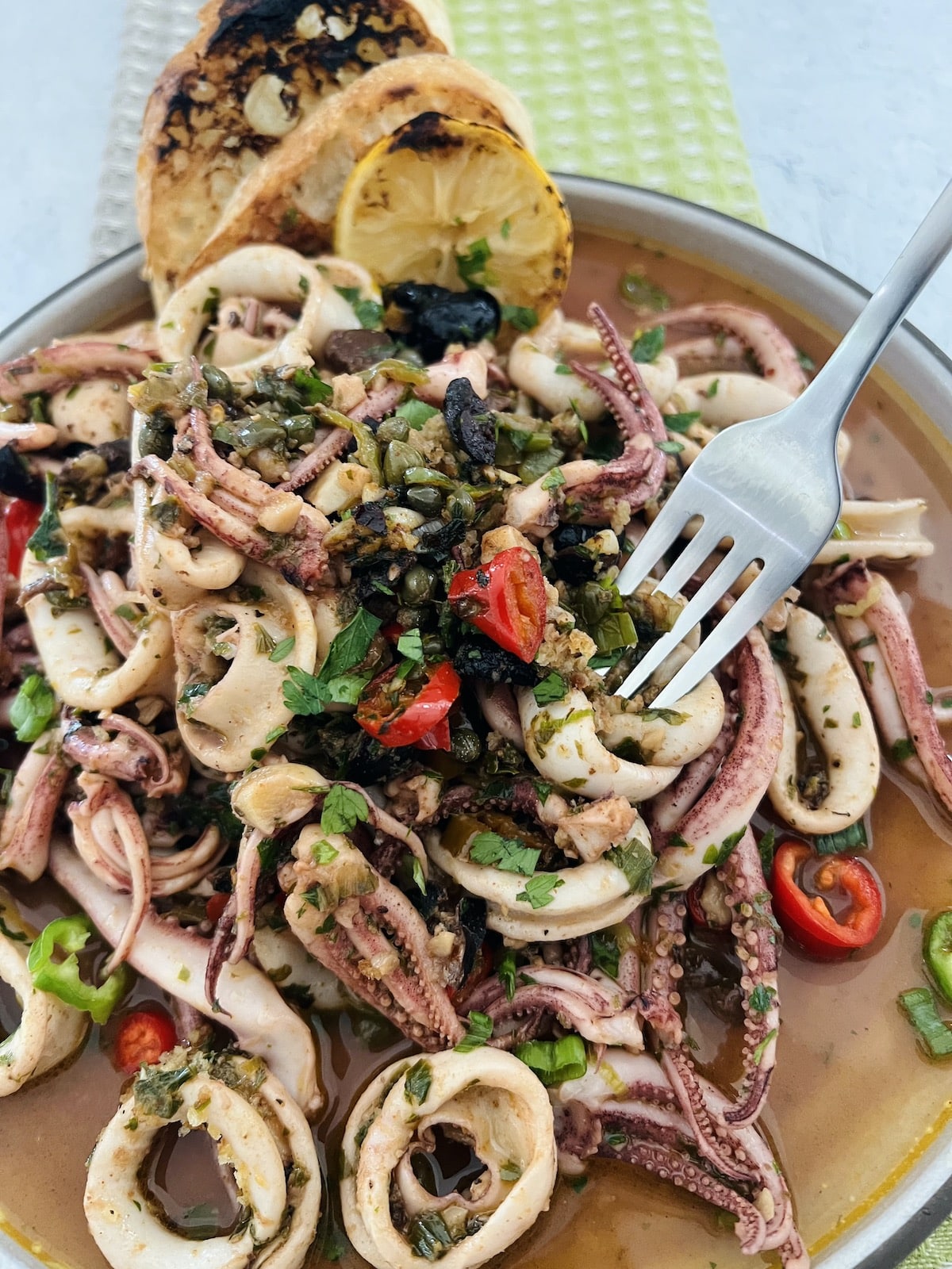 Sauteed Calamari (Quick and Easy) - Not Fried - Mangia with Michele