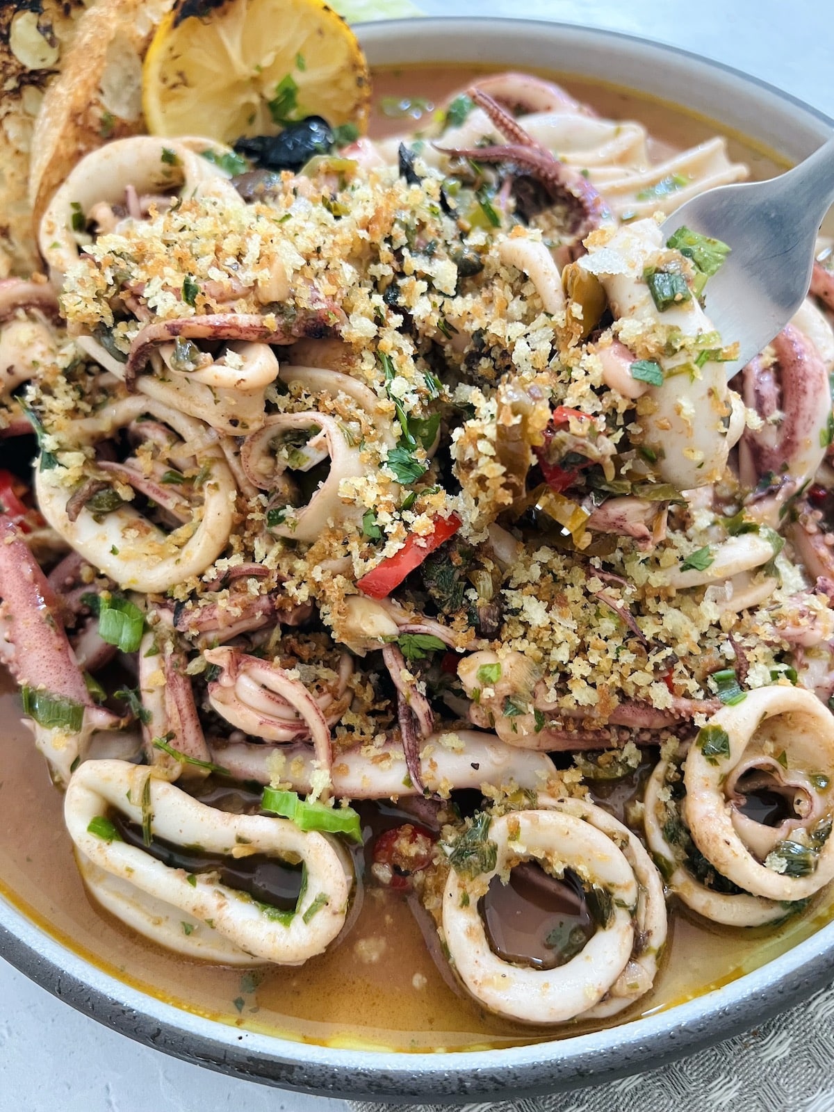 Sauteed Calamari (Quick and Easy) - Not Fried - Mangia with Michele