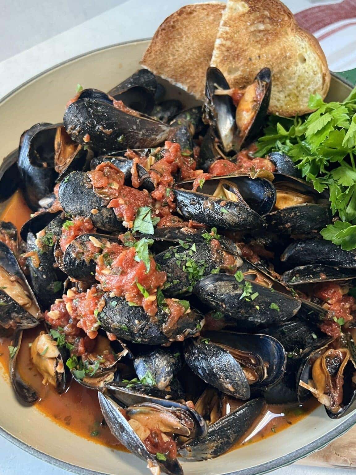 Mussels Marinara in Red Sauce (Zuppa di Mussels) - Italian Seafood