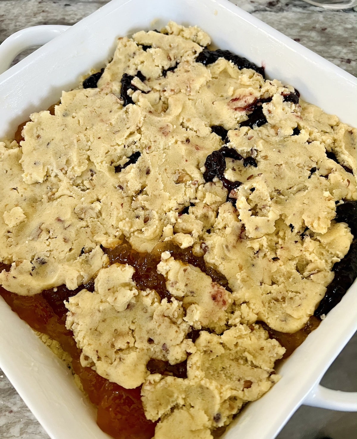 Czechoslovakian Cookies (Cookie Bars with Nuts and Jam)