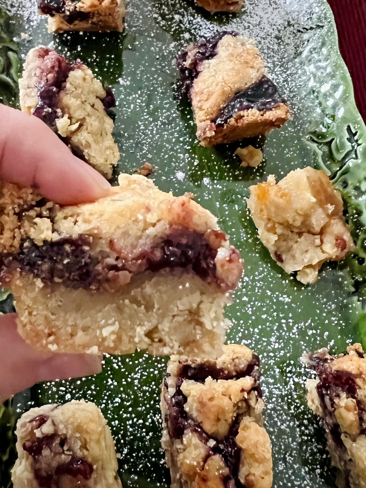 Czechoslovakian Cookies (Cookie Bars with Nuts and Jam)