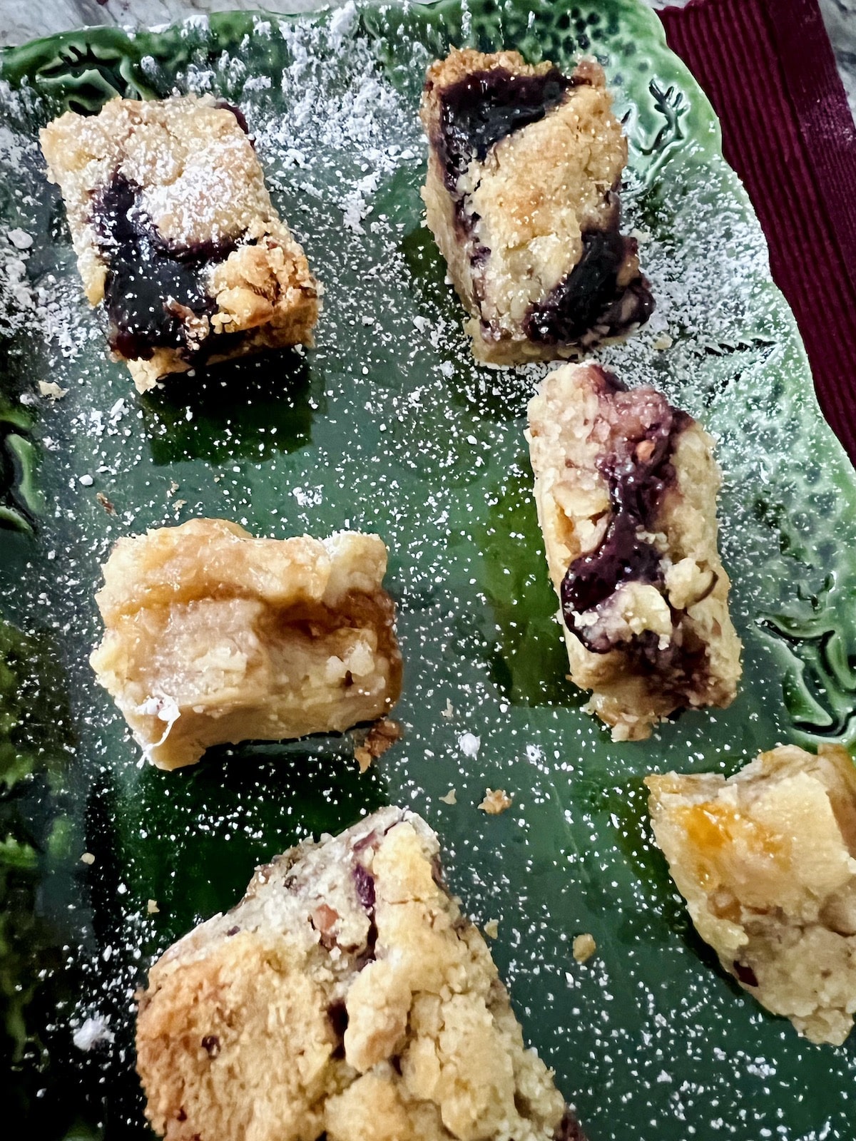 Czechoslovakian Cookies (Cookie Bars with Nuts and Jam)
