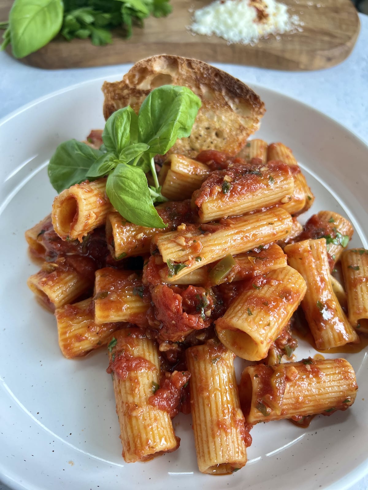Rigatoni Arrabbiata ~ Spicy Italian Tomato Sauce - Mangia with Michele