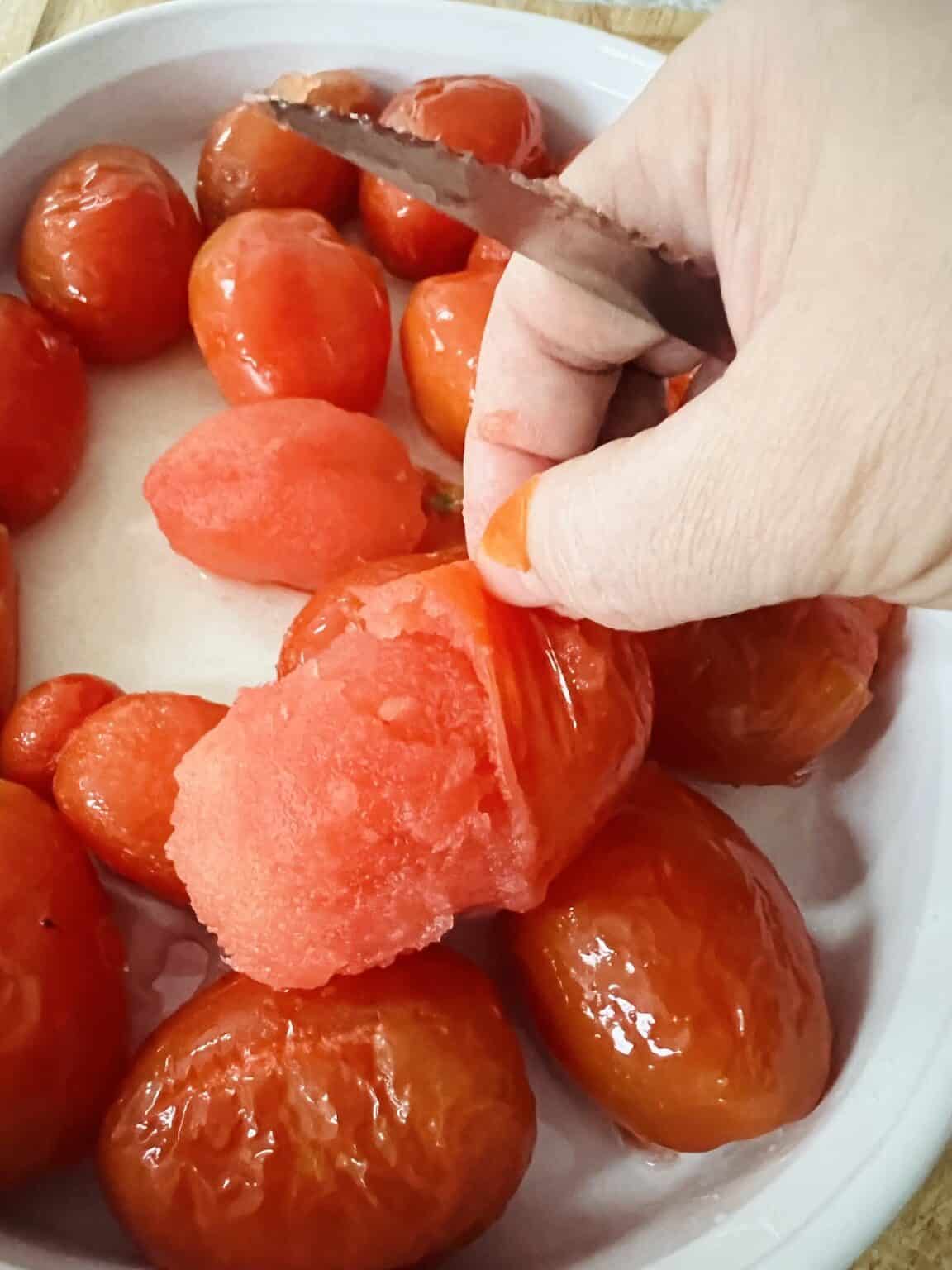 How to Make Sauce from Frozen Tomatoes (Very Easy!) - Mangia with Michele