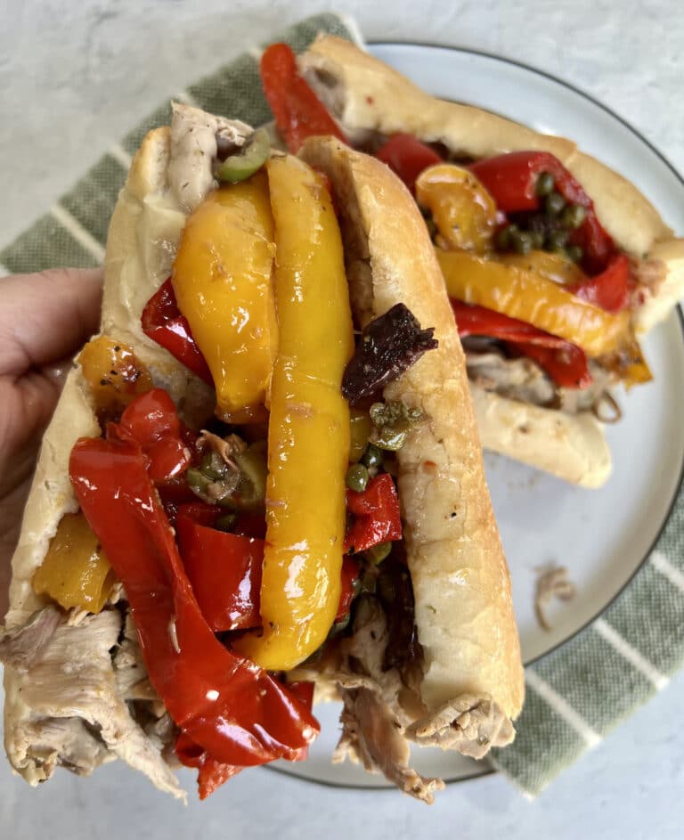 Peperonata ~ Italian Sautéed Bell Peppers with Olives and Capers