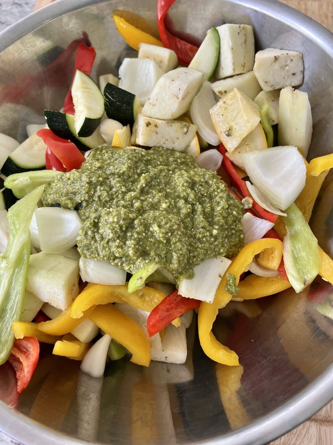 Pesto Roasted Vegetables (Very Easy) - Mangia with Michele