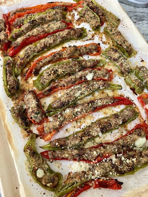 Stuffed Long Hots (Sausage & Cheese Stuffed Italian Hot Peppers)