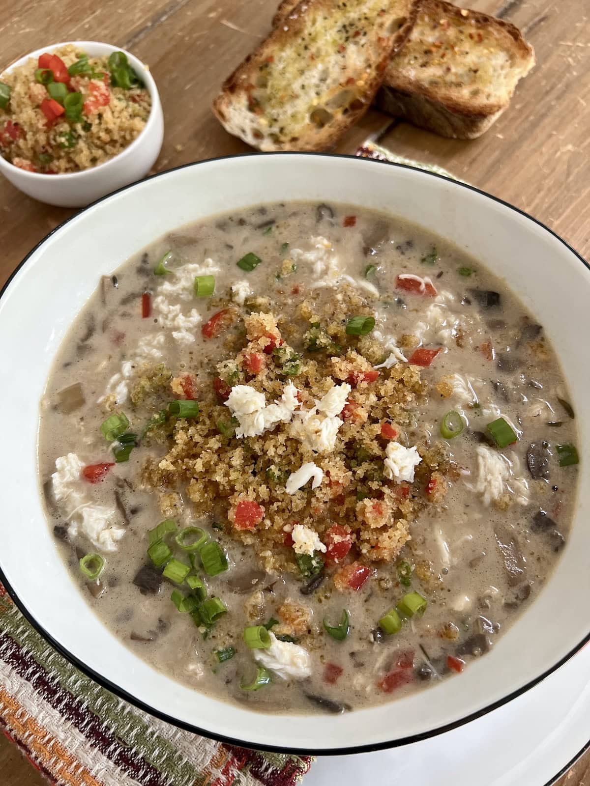 Crab and Mushroom Soup (Crab Stuffed Mushrooms SOUPified!)