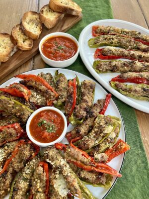 Stuffed Long Hots (Sausage & Cheese Stuffed Italian Hot Peppers)