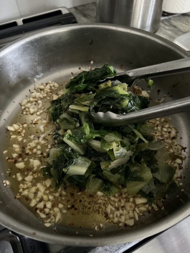 Italian Escarole Sautéed with Garlic - Mangia with Michele