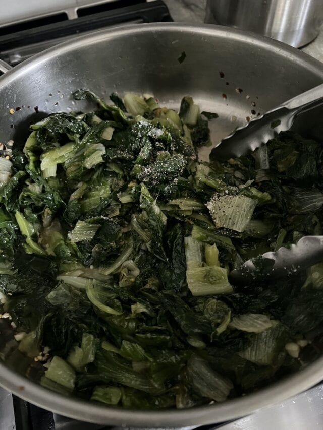 Italian Escarole Sautéed with Garlic - Mangia with Michele