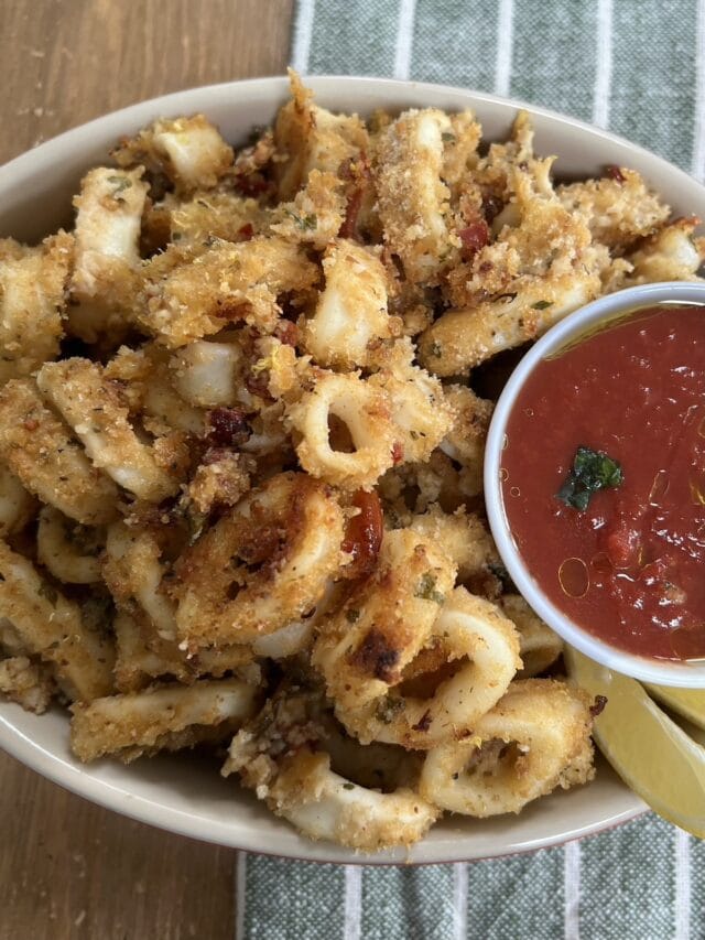 Crispy Baked Calamari (No Frying Required!) - Mangia with Michele