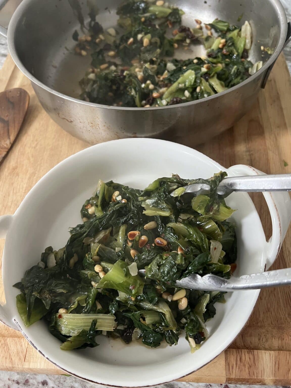 Italian Escarole Sautéed with Garlic - Mangia with Michele