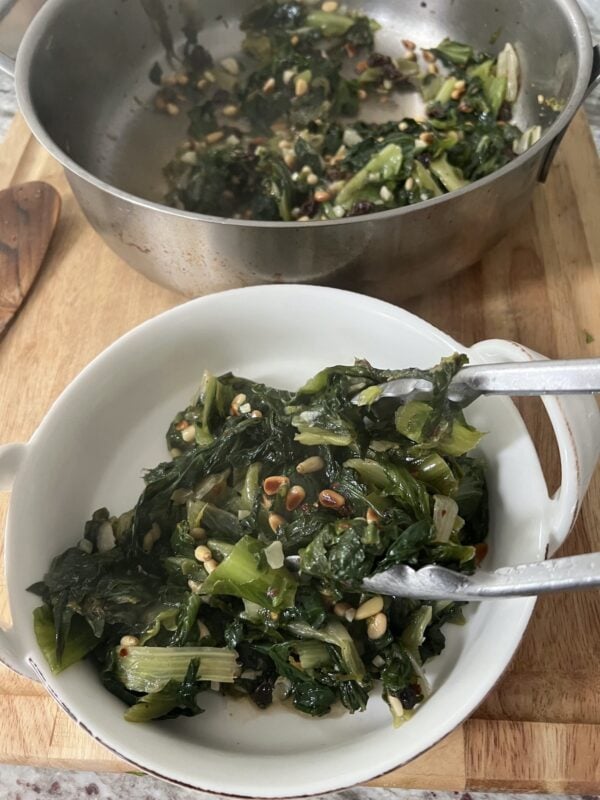 Italian Escarole Sautéed with Garlic - Mangia with Michele