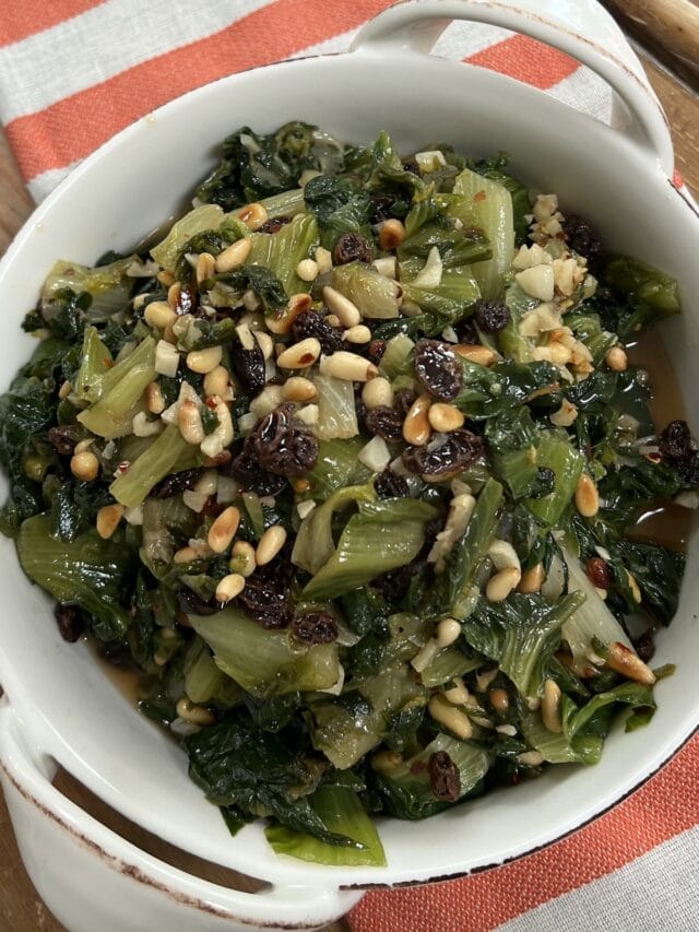 Italian Escarole Sautéed with Garlic - Mangia with Michele