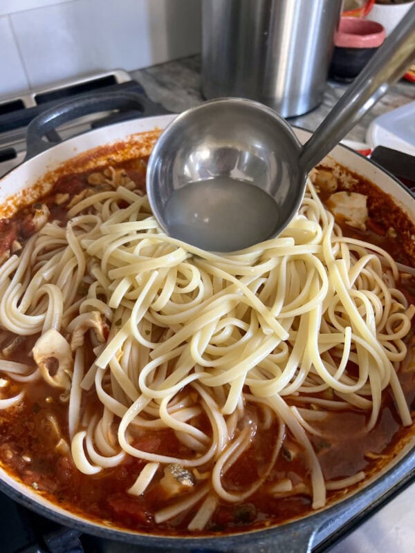 Scungilli Pasta in Spicy Marinara/Fra Diavolo (for Christmas Eve)
