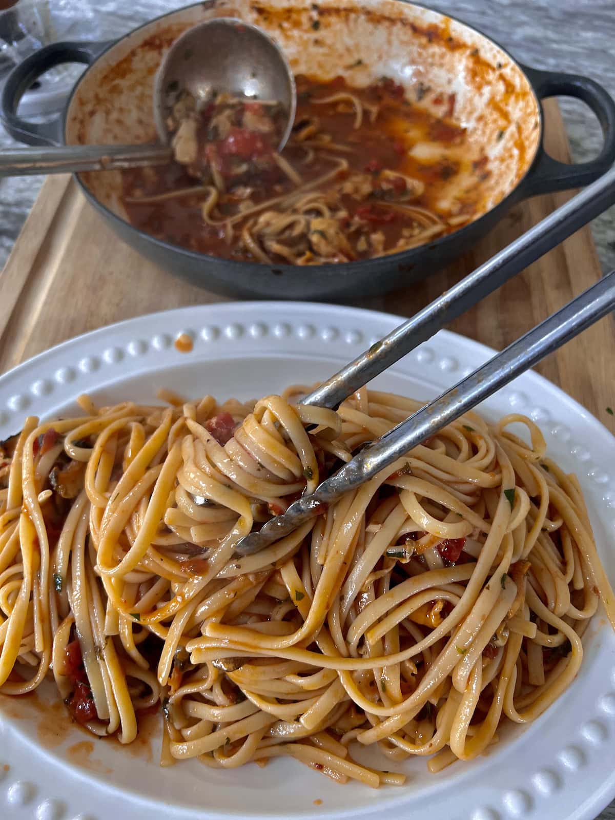 Scungilli Pasta in Spicy Marinara/Fra Diavolo (for Christmas Eve)