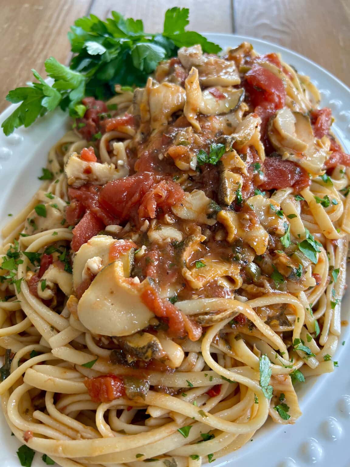 Scungilli Pasta in Spicy Marinara/Fra Diavolo (for Christmas Eve)