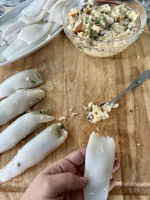 Stuffed Calamari in Tomato Sauce (Calamari Ripieni)