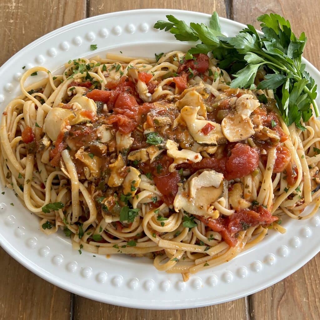 Scungilli Pasta in Spicy Marinara/Fra Diavolo (for Christmas Eve)