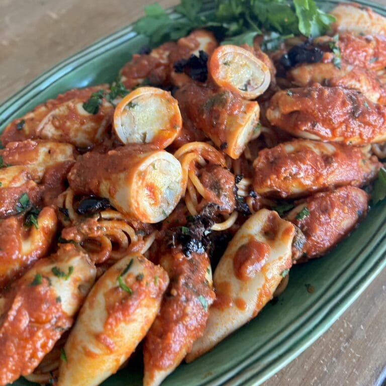 Stuffed Calamari in Tomato Sauce (Calamari Ripieni)