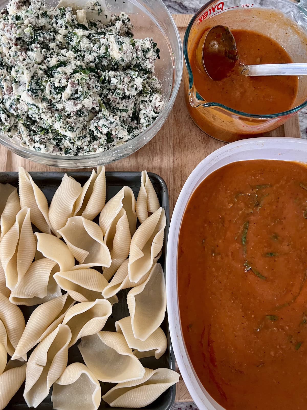 Stuffed Shells with Meat and Ricotta - Mangia with Michele