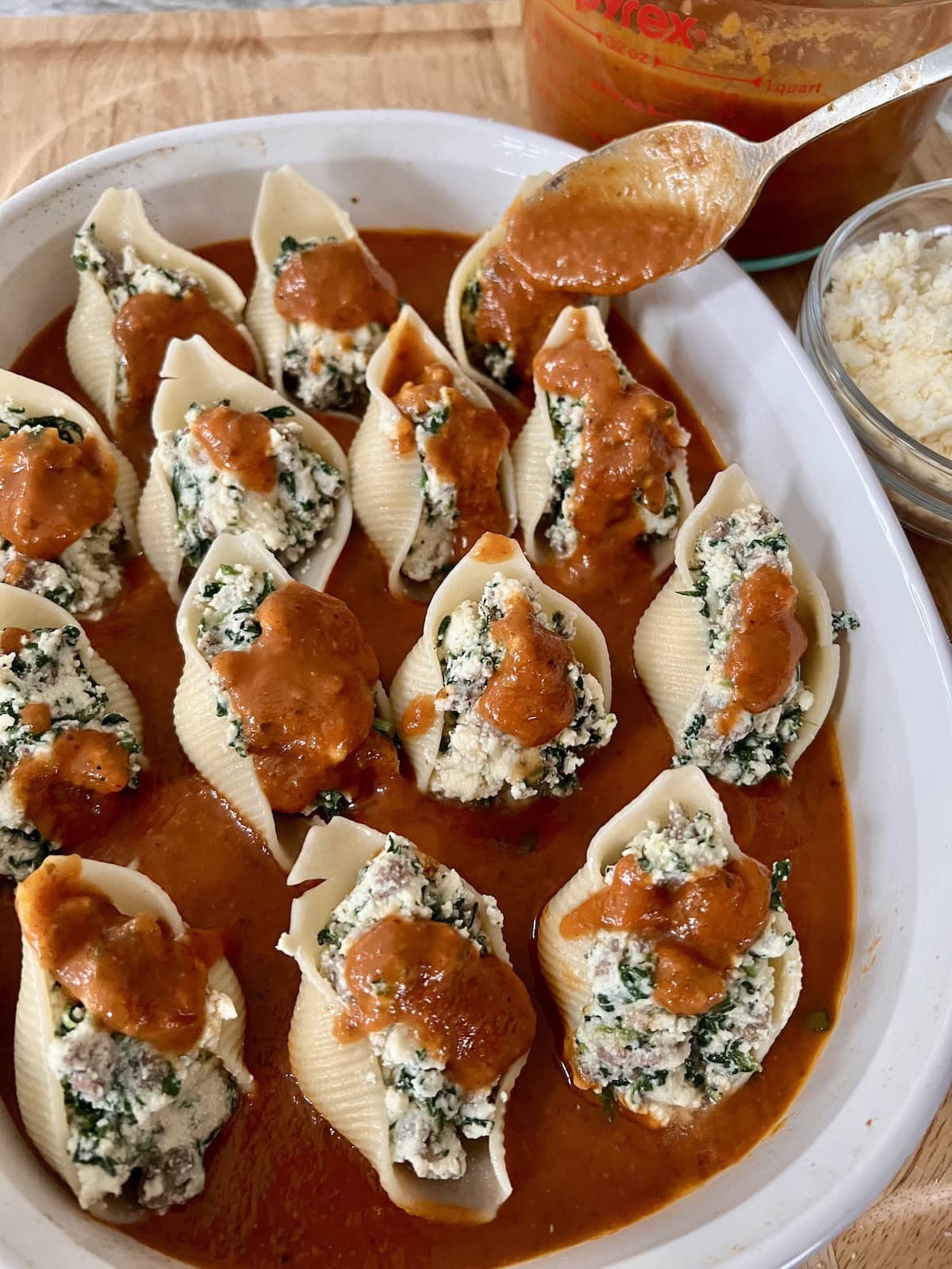 Stuffed Shells with Meat and Ricotta - Mangia with Michele