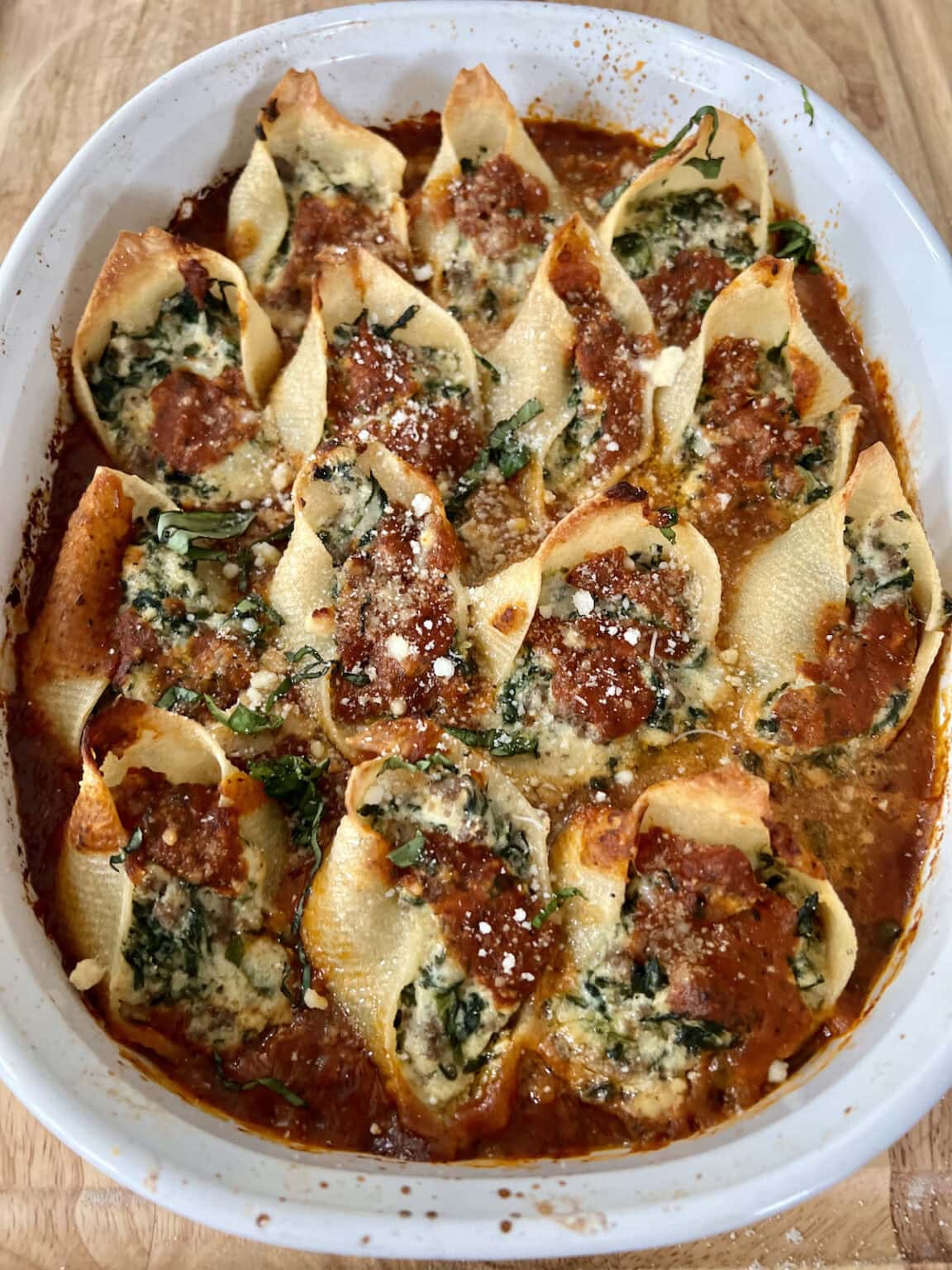 Stuffed Shells with Meat and Ricotta - Mangia with Michele