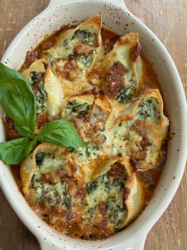 Stuffed Shells with Meat and Ricotta - Mangia with Michele