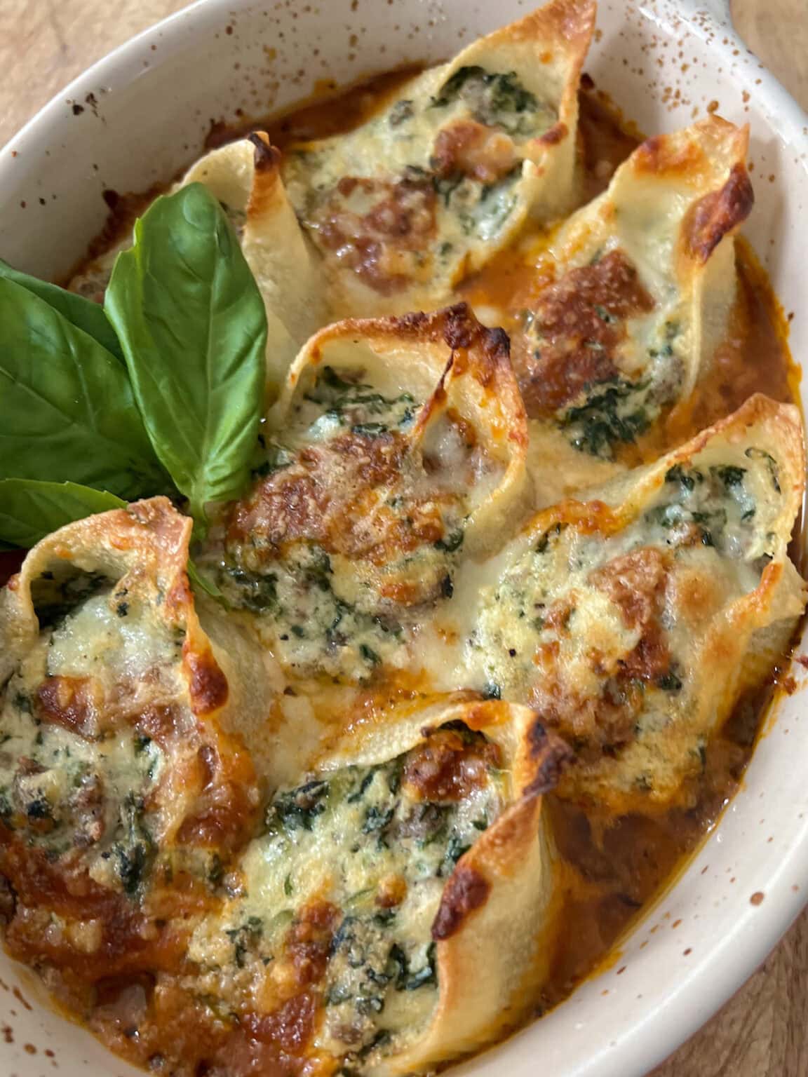 Stuffed Shells with Meat and Ricotta - Mangia with Michele
