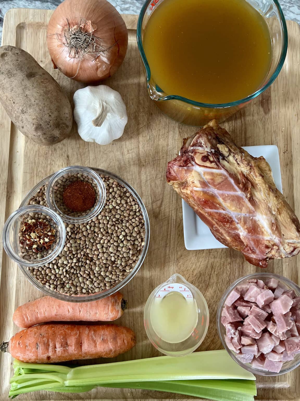 Smoky Lentil and Ham Soup ~ Perfect with Leftover Ham!