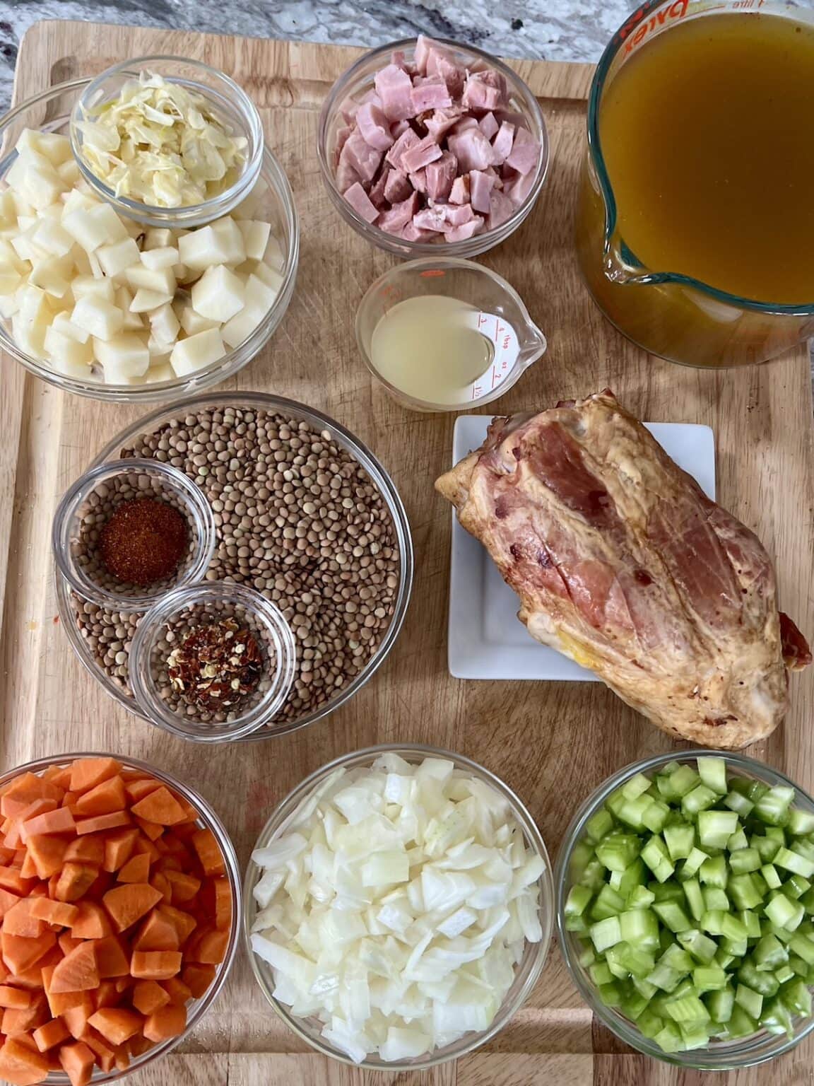 Smoky Lentil and Ham Soup ~ Perfect with Leftover Ham!