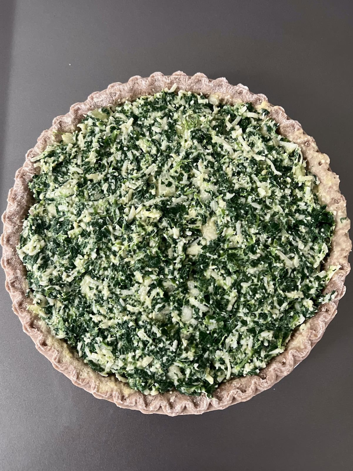 Easy Spinach Swiss Quiche with Frozen Pie Crust - Mangia with Michele