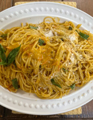 Pasta with Sun Gold Tomatoes ~ Yellow Tomato Sauce